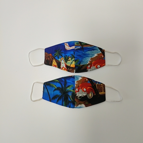 Other | 2 Pcs Handmade Hawaii Aloha Face Mask | Poshmark